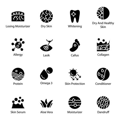 Pack Of Medical And Dermatology Icon Set 16112970 Vector Art At Vecteezy