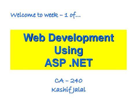 Ppt Web Development Using Asp Net Powerpoint Presentation Free Download Id 6826026