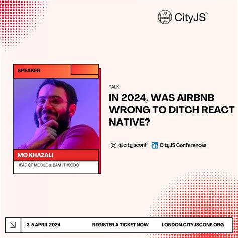 Cityjs Conferences On Linkedin Javascript Reactnative Airbnb