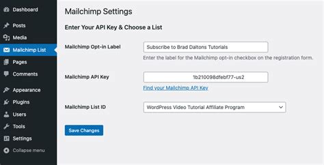 How To Subscribe Wordpress Users To Mailchimp
