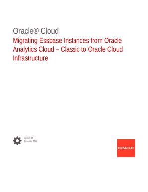 Fillable Online Migrating Essbase Instances From Oracle Analytics