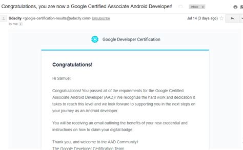 Lessons Learned From Passing The Associate Android Developeraad