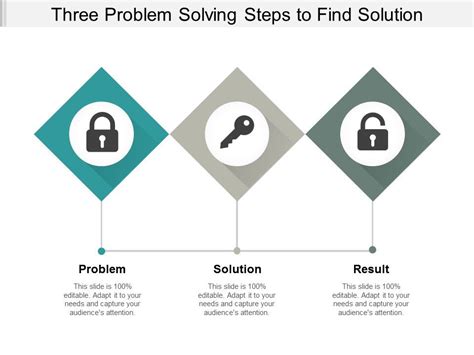 Three Problem Solving Steps To Find Solution Ppt PowerPoint Presentation Infographic Template