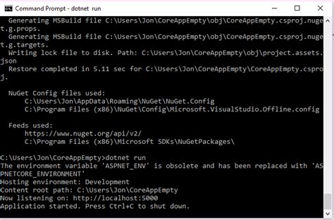 Create A Minimal ASP NET Core Web Application Using The Command Line