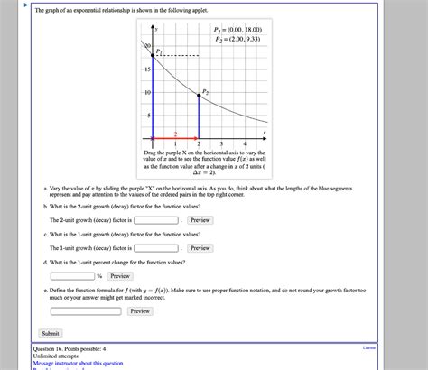 Solved The Graph Of An Exponential Relationship Is Shown In Chegg Com