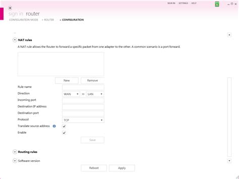 Application Of NAT Rules With The C Router KEB