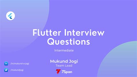 Mukund Jogi On Linkedin Flutter Interview Questions