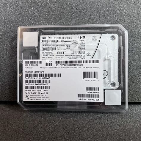 Intel D3 S4610 3 84tb Ssd 2 5 Sata Ssdsc2kg038t8p1 Leshop Hk