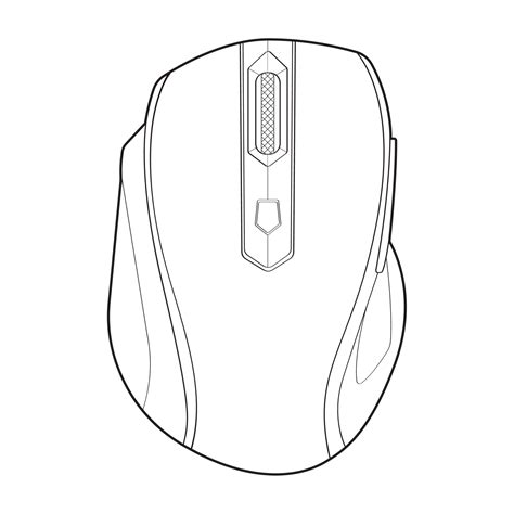Computer Mouse Outline Drawing Vector Computer Mouse In A Sketch Style Computer Mouse Training