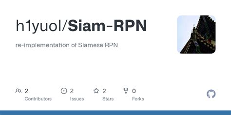 Github H Yuol Siam Rpn Re Implementation Of Siamese Rpn