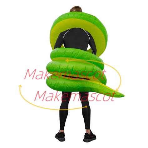 Inflatable Tangled Green Python Mascot Costume Inflatable Tangled Green Python Mascot Costume