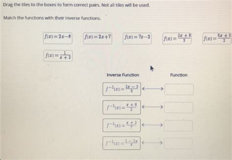 Solved Drag The Tiles To The Boxes To Form Correct Pairs Not All Tiles Will Be Used Match The