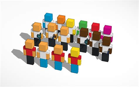 3d Design Block People Tinkercad
