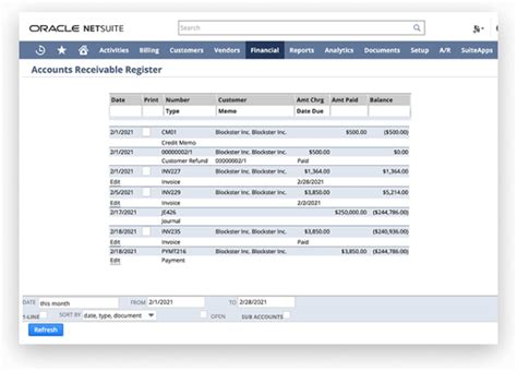 Netsuite Accounts Receivable Software