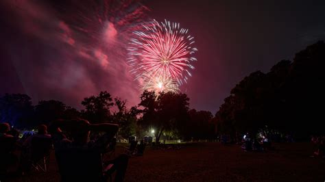 Fourth Of July Fireworks Light Up The Sky Over Tom Brown Park