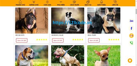 Code website bán thú cưng html css javascript tải miễn phí