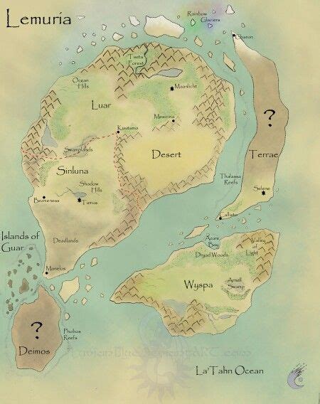 Map Of Lemuria The Lost Continent