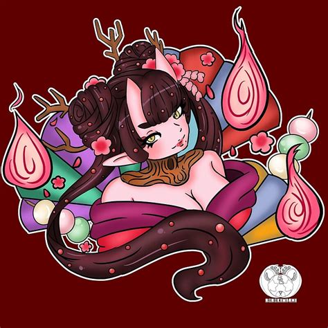 Oc Designs Akemi The Sakura Tree Yokai By Bebekimichi Redbubble