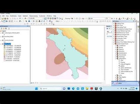 Peta Curah Hujan Metode Spline Menggunakan Arcgis 10 6 YouTube