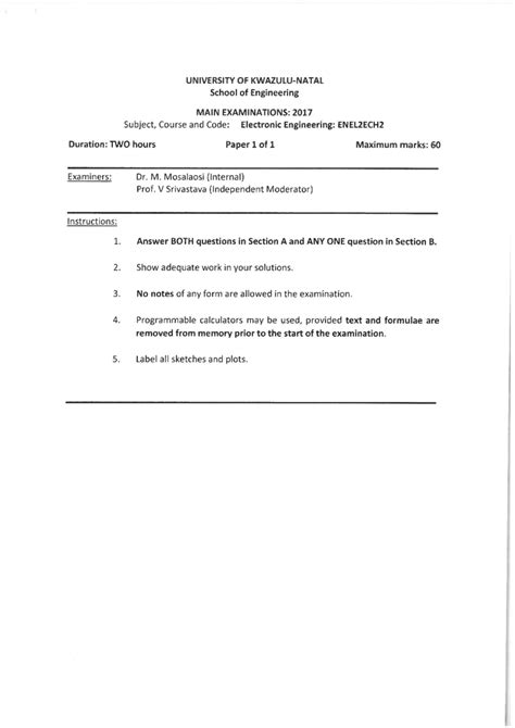 2017 Exam EXAM ENEL2EC Studocu