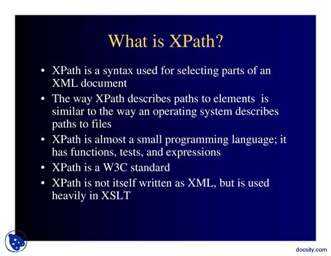 what is xpath 1 information security and markup language lecture slides docsity