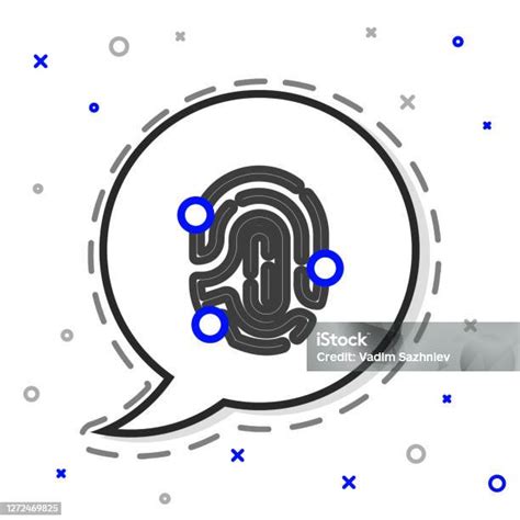 흰색 배경에 격리 된 줄 지문 아이콘 Id 앱 아이콘입니다 식별 기호 터치 Id 다채로운 개요 개념 벡터 개성 개념에 대한 스톡 벡터 아트 및 기타 이미지 Istock