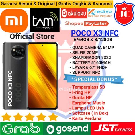 Jual Xiaomi Poco X Nfc Ram Gb Gb Garansi Resmi Tam Bonus Shopee Indonesia