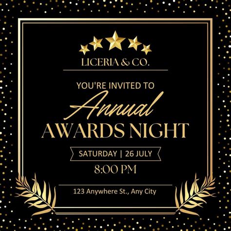 Movie Awards Party Invitation Template
