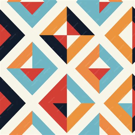 Geometric Pattern Bold Color Palettes With Interlocking Structures