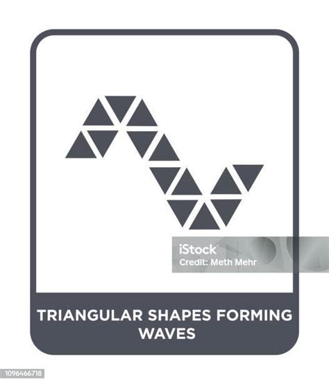 Triangular Shapes Forming Waves Icon Vector On White Background Triangular Shapes Forming Waves