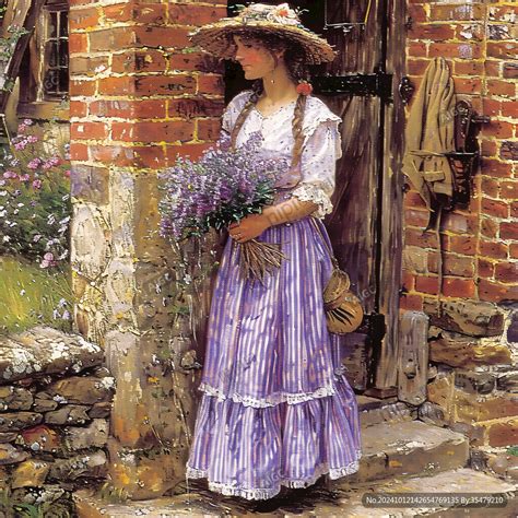 Ai创作图提花篮的女孩 印象派人物油画 人物风景花卉油画 紫花儿油画 紫色油画风效果图 古代欧洲妇女采葡萄 外国人物油画 手绘抱着花盆的姑娘 高级紫手绘花艺素材 乡村女孩插画 欧式风景人物