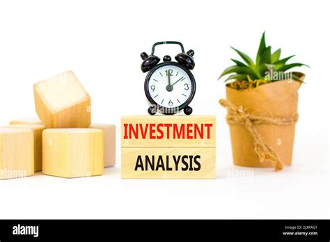 Investment Analysis Symbol Wooden Blocks With Concept Words Investment