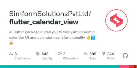 Github Simformsolutionspvtltdfluttercalendarview A Flutter