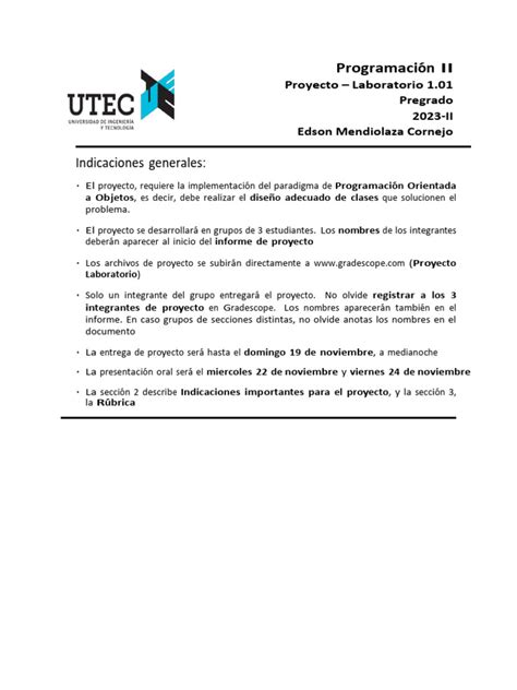 proyecto final lab 1 01 pdf c lenguaje de modelado unificado