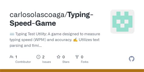 Github Carlosolascoagatyping Speed Game ⌨️ Typing Test Utility A