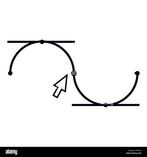 Bezier Curve Icon Outline Style Stock Vector Image And Art Alamy