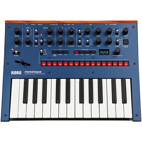Korg Monologue Monophonic Analog Synthesizer Blue Musicians Friend