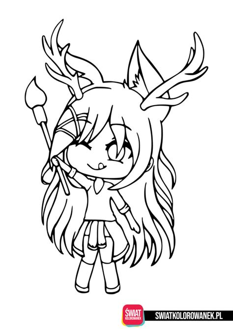 Kocia Dziewczynka Z Gacha Life Darmowe Kolorowanki Do Druku