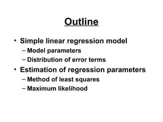 Topic 3 Mechanism Of Simple Linear Regression Ppt PPT