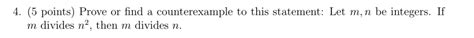 solved 4 5 points prove or find a counterexample to this