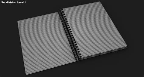 3d Realistic Open Notebook Turbosquid 1165842