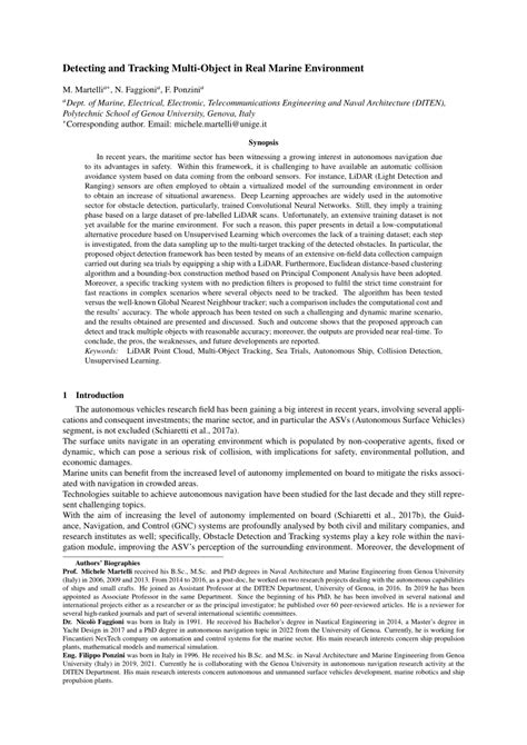 pdf detecting and tracking multi object in real marine environment