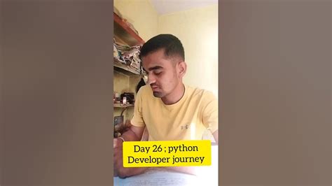 Day 26 Python Developer Journey Shorts Codewithharry Programing Youtube