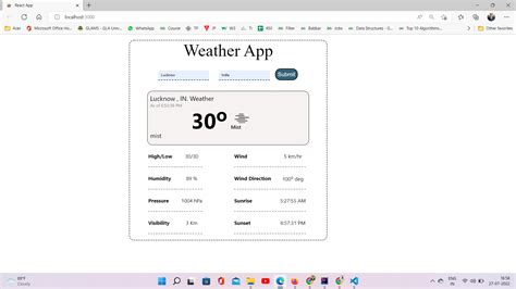 GitHub Prabuddha Weather React App Link
