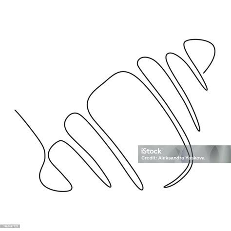크로와상의 연속 1 선 그리기 생과자의 선형 실루엣입니다 편집 가능한 획 벡터 일러스트 레이 션 버터에 대한 스톡 벡터 아트 및 기타 이미지 Istock