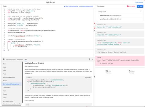Trouble Appending Linked Record Airtable Community