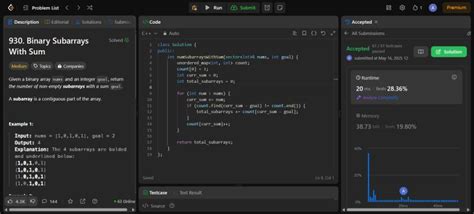 Day 60 Binary Subarrays With Sum Challenge Adarsh Ghodke Posted On The Topic Linkedin