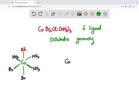 Solved Draw All The Unique Geometric Isomers For [cobr2cl Nh3 3]