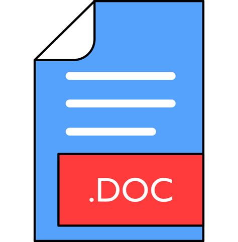 Doc File Format Icon Outline And Fill 66500477 PNG