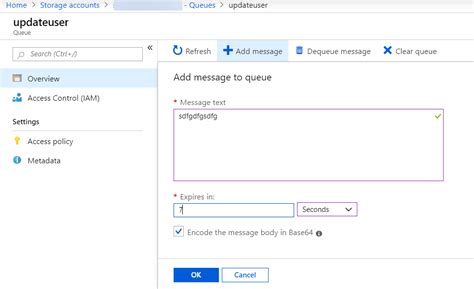 How Can I Set The Expiration Ttl For A Queue Message With The Azure